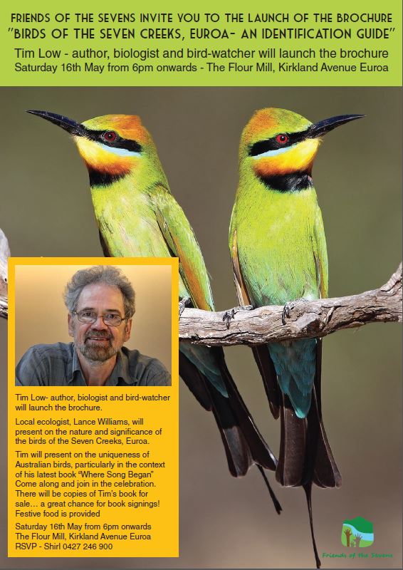 Tim Low to launch bird brochure – Euroa Arboretum
